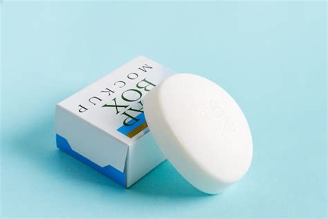 Premium Psd Soap Wrap Box Mock Up Package And Bar Soap Isolated On