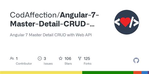 Github Codaffectionangular 7 Master Detail Crud With Web Api