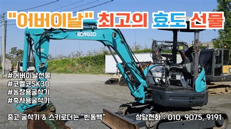 어버이날선물 농촌에 계신 부모님 효도 선물 농장용 미니 굴삭기 Sk30 Youtube