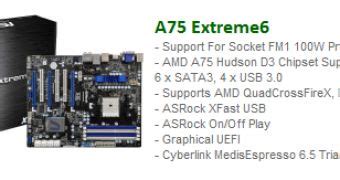 ASRock A75 Extreme6 AMD Llano Motherboard to Debut at Computex