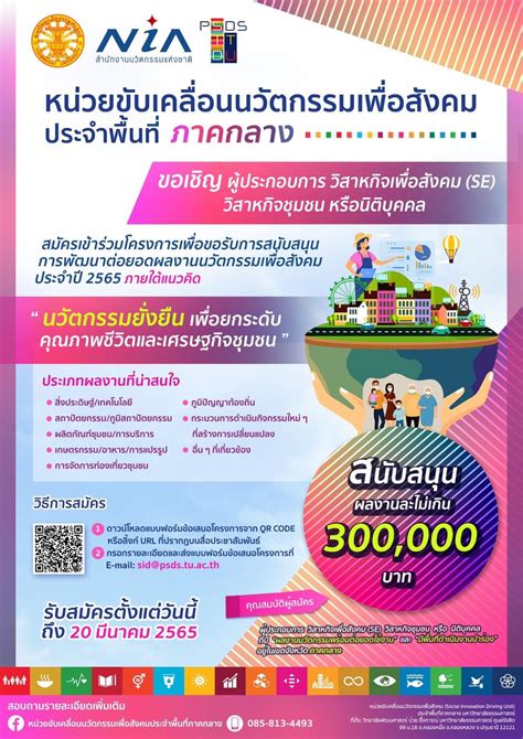 Sid ภาคกลางเปิดรับสมัครผู้ที่สนใจเข้าร่วมโครงการ เพื่อขอรับการสนับสนุนการพัฒนาผลงานนวัตกรรมเพื่อ