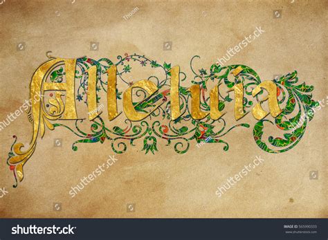 Alleluia He Risen Easter Resurrection Holiday Stock Illustration