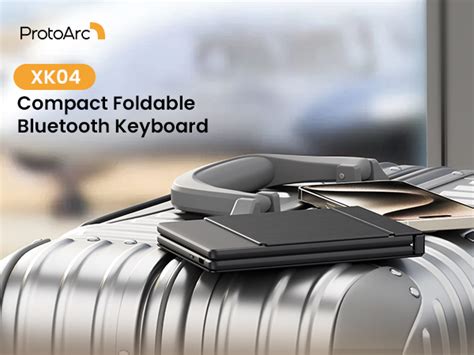 Xk04 Compact Foldable Bluetooth Keyboard For Travel Protoarc
