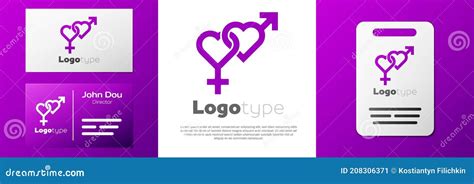 Logotype Gender Icon Isolated On White Background Symbols Of Men And