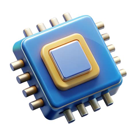 Dynamic Beautiful CPU Central Processing Unit Computer Hardware NO BACKGROUND With Transparent