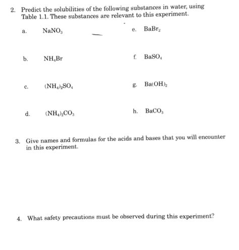 Solved Ionic Reactions In Aqueous Solutions Date Course