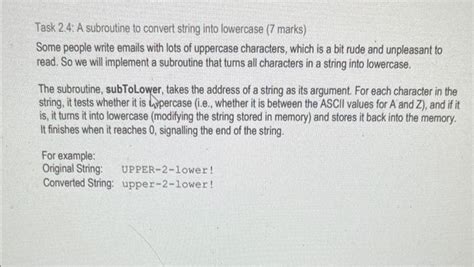 Solved Task 24 A Subroutine To Convert String Into