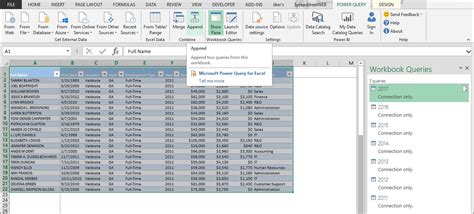 Excel Power Query 09 Merge Multiple Worksheets In Workbook To New Table