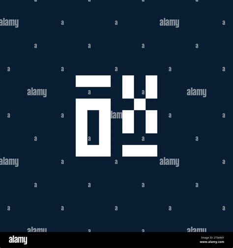 Ox Initial Monogram Logo With Geometric Style Design Ideas Stock Vector