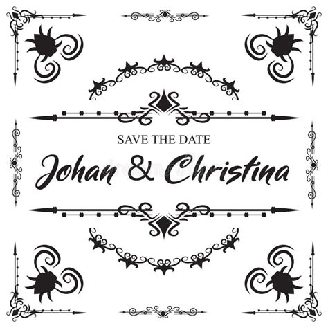 Text Separator Decoratice Divider Book Typography Ornament Design Elements Stock Vector