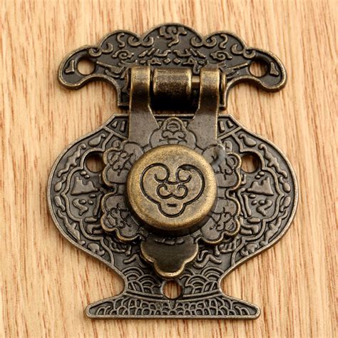 골동품 청동 상자 래치 걸쇠 장식 걸쇠 잠금 래치 버클 보석 나무 케이스 서랍 1 개하스프 Aliexpress