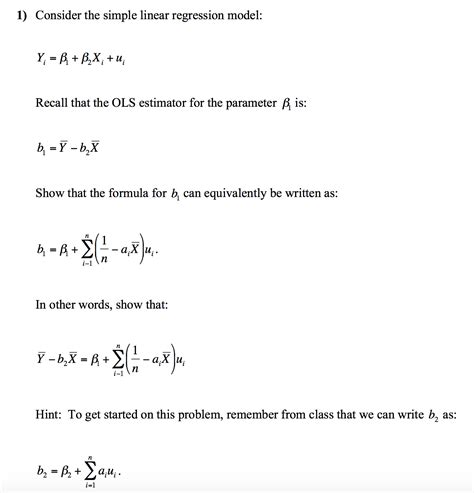 Consider The Simple Linear Regression Model Recall