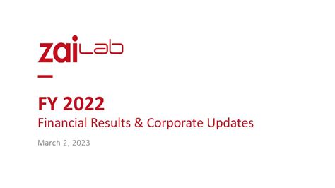 Zai Lab Limited 2022 Q4 Results Earnings Call Presentation Nasdaq Zlab Seeking Alpha