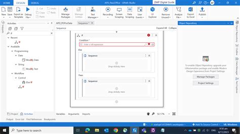 moving the then above of else in the if activity activities uipath