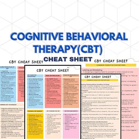 Cbt Cheat Sheet Cognitive Behavioral Therapy Resources Therapy Tools Cbt Interventi… Cbt