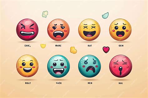 Premium Photo Set Of Custom Emojis For A Messaging App Diverse And