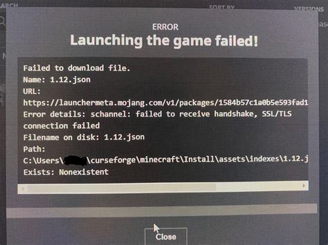 Help With Error Message Please R Curseforge