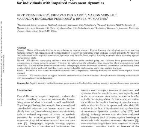 Implicit Learning Explicit Learning