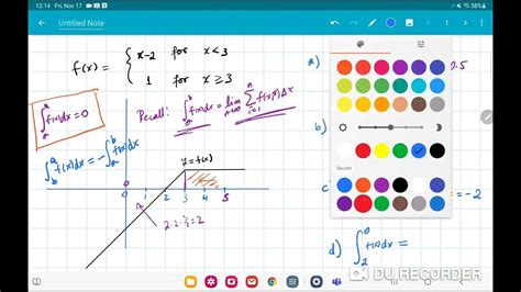 Definite Integrals Using Areas Youtube