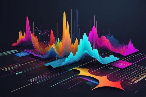 Abstract Colorful Chart Business Graphs Generative Ai Premium Ai
