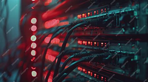 Premium Photo Network Infrastructure Server Room Backdrop