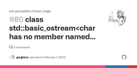 Class Std Basic Ostream Has No Member Named Str Issue Ros Perception Vision Msgs