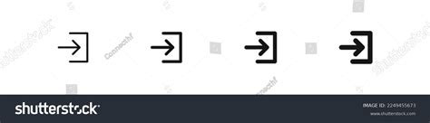 Exit Icon Logout Symbol Door Signs Stock Vector Royalty Free 2249455673 Shutterstock