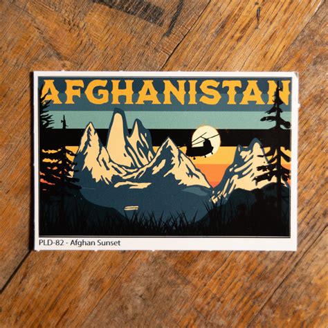 Afghanistan Sunset Sticker Pltdaddy