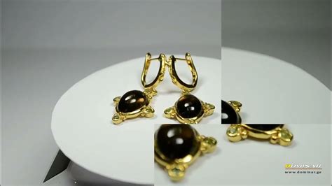 ბუნებრივი კვარცი ჩასმული საყურეებში Youtube