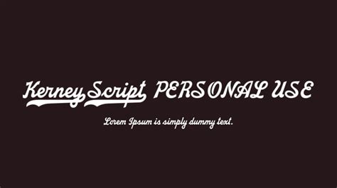 Kerney Script Personal Use Font Download Free For Desktop And Webfont