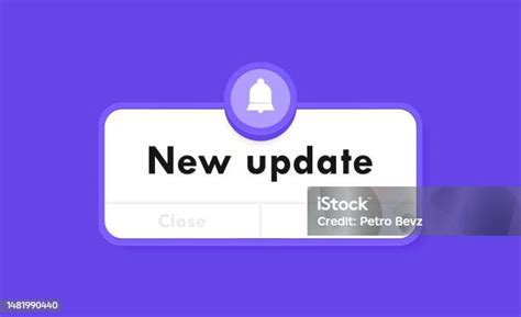 알림 벨이 있는 새로운 업데이트 팝업 상자 시스템 소프트웨어 웹 또는 앱에 대한 새로운 업데이트를 상기시키기 위한 배너 디자인 현대 플랫 스타일 벡터 그림 소프트웨어