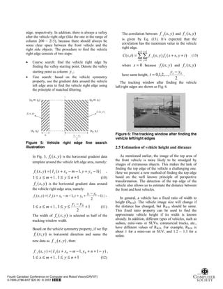Vehicle Tracking And Distance Estimation Based On Multiple Image Features PDF