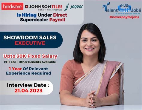 Hr Ananya On Linkedin Neverpayforjobs Showroomsales Urgenthiring