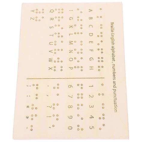 Wood Braille Board Wood Braille Letter Board Blind People Teaching Aid