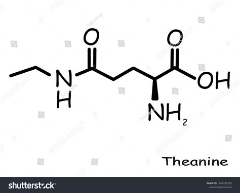 Chemical Structure Icon Template Theanine Stock Illustration 1962738262