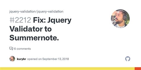 Fix Jquery Validator To Summernote Issue Jquery Validation Jquery Validation GitHub