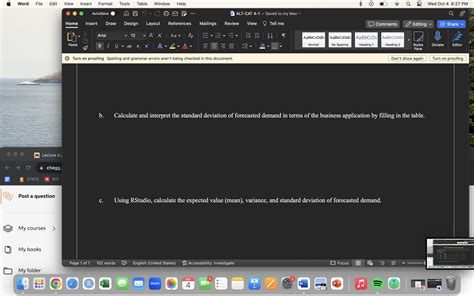 Solved Calculate The Expected Value Mean Of Forecasted Chegg