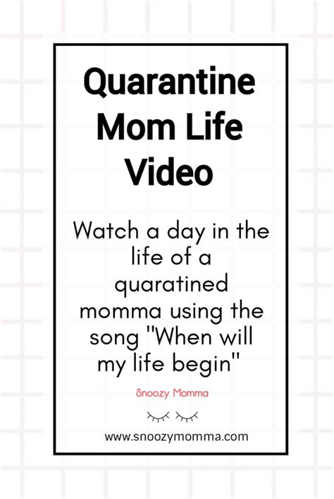 Quarantine Mom Life Video Snoozy Momma