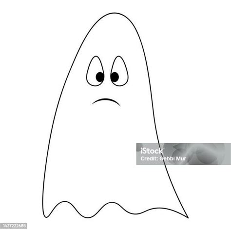 유령 스케치 놀란 표정 낙서 스타일의 넓은 눈을 가진 정신 무대 의상에 대한 스톡 벡터 아트 및 기타 이미지 무대 의상 손 흔들기 의상 Istock