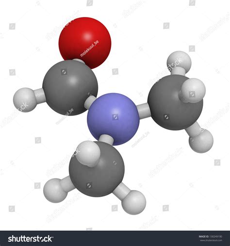 Dimethylformamide Dmf Solvent Molecule Chemical Structure Stock Illustration 130249190