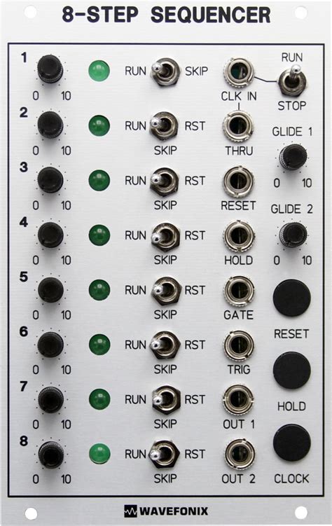 Wavefonix 8 Step Sequencer Eurorack Module On Modulargrid