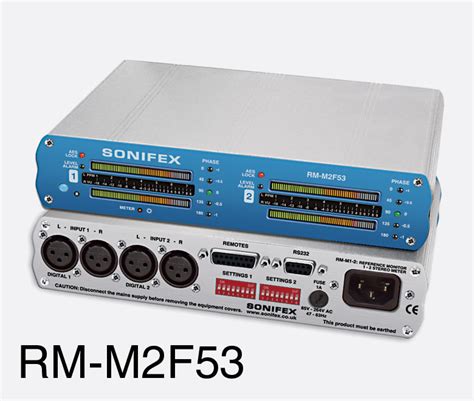 SONIFEX RM M2F53 REFERENCE MONITOR METER LED 53 Segment 2x Stereo Free Standing