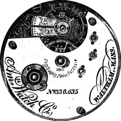 Waltham Pocket Watch Serial Number 330725 Grade Amn Watch Co