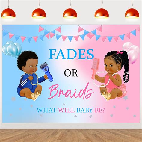 Funmemoir Fades Or Braids Gender Reveal Decorations Pink