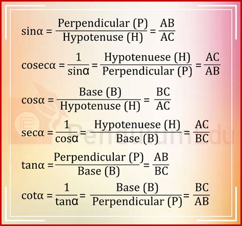 Trigonometry Formulas