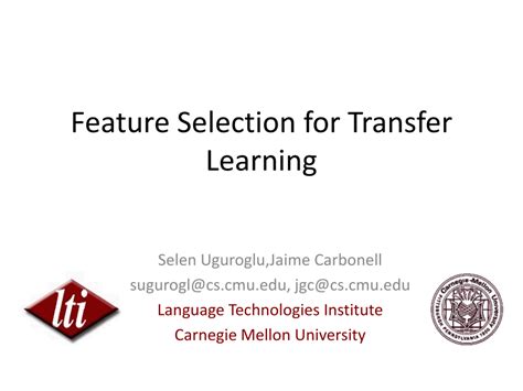 Pdf Feature Selection For Transfer Learning