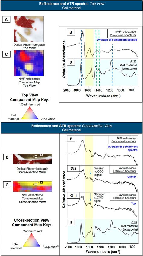 Comparison Of Nmf Reflectance Component Spectra And Maps For The Gel