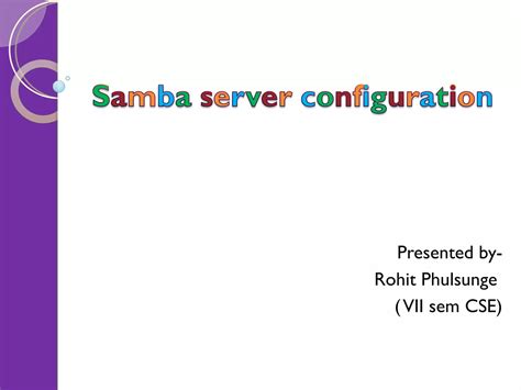 Samba Server Configuration Ppt