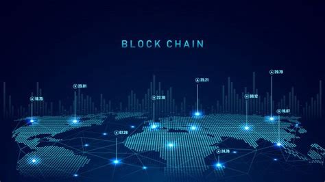 Premium Vector Blockchain Technology With Global Connection Concept