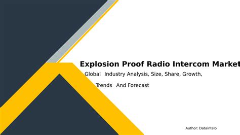 Explosion Proof Radio Intercom Market Report Global Forecast From 2025 To 2033